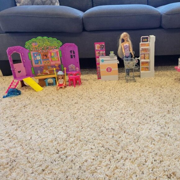 Barbie | Toys | Barbie Playsets Supermarket Clubhouse And Treehouse ...